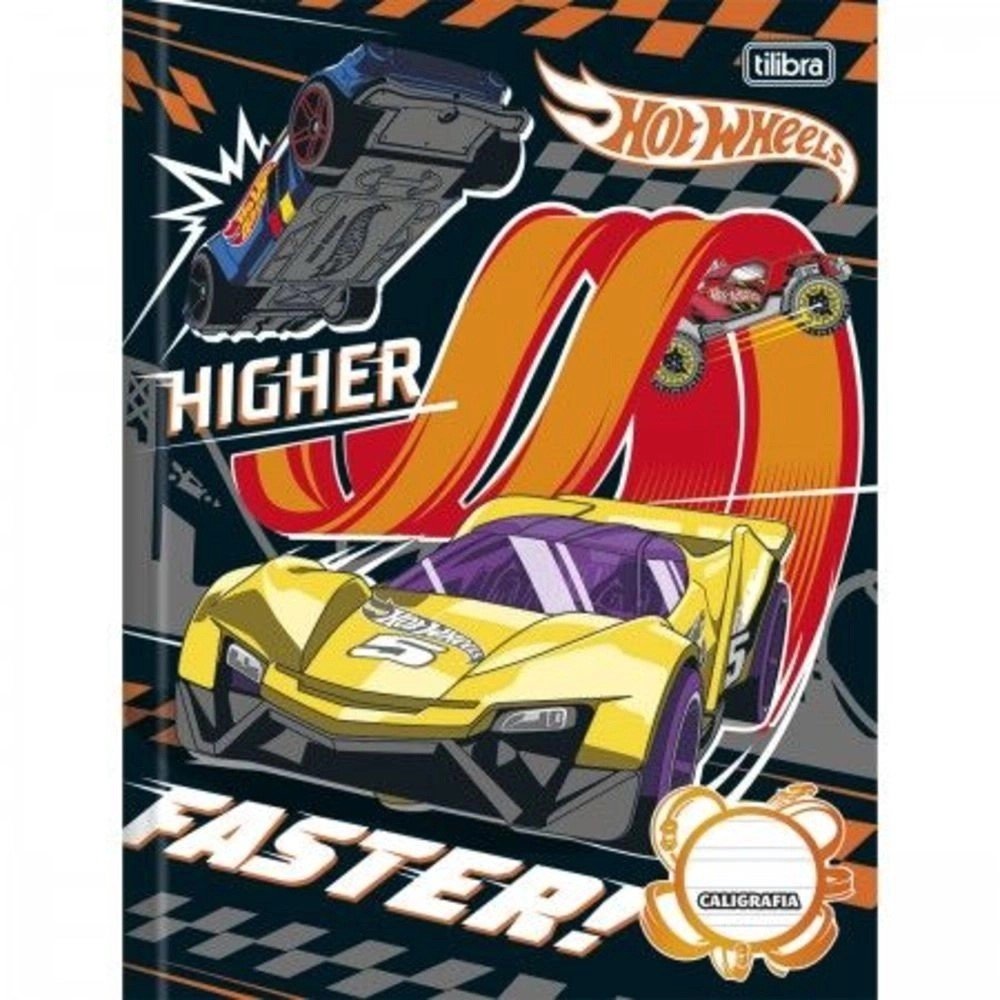 CADERNO CALIGRAFIA 40F CD HOT WHEELS